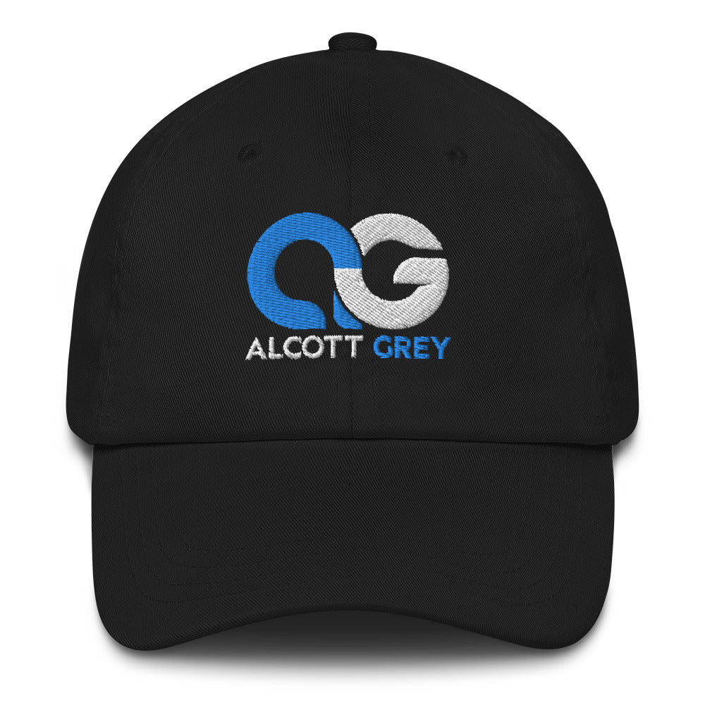Black Logo Dad Hat – ALCOTT GREY